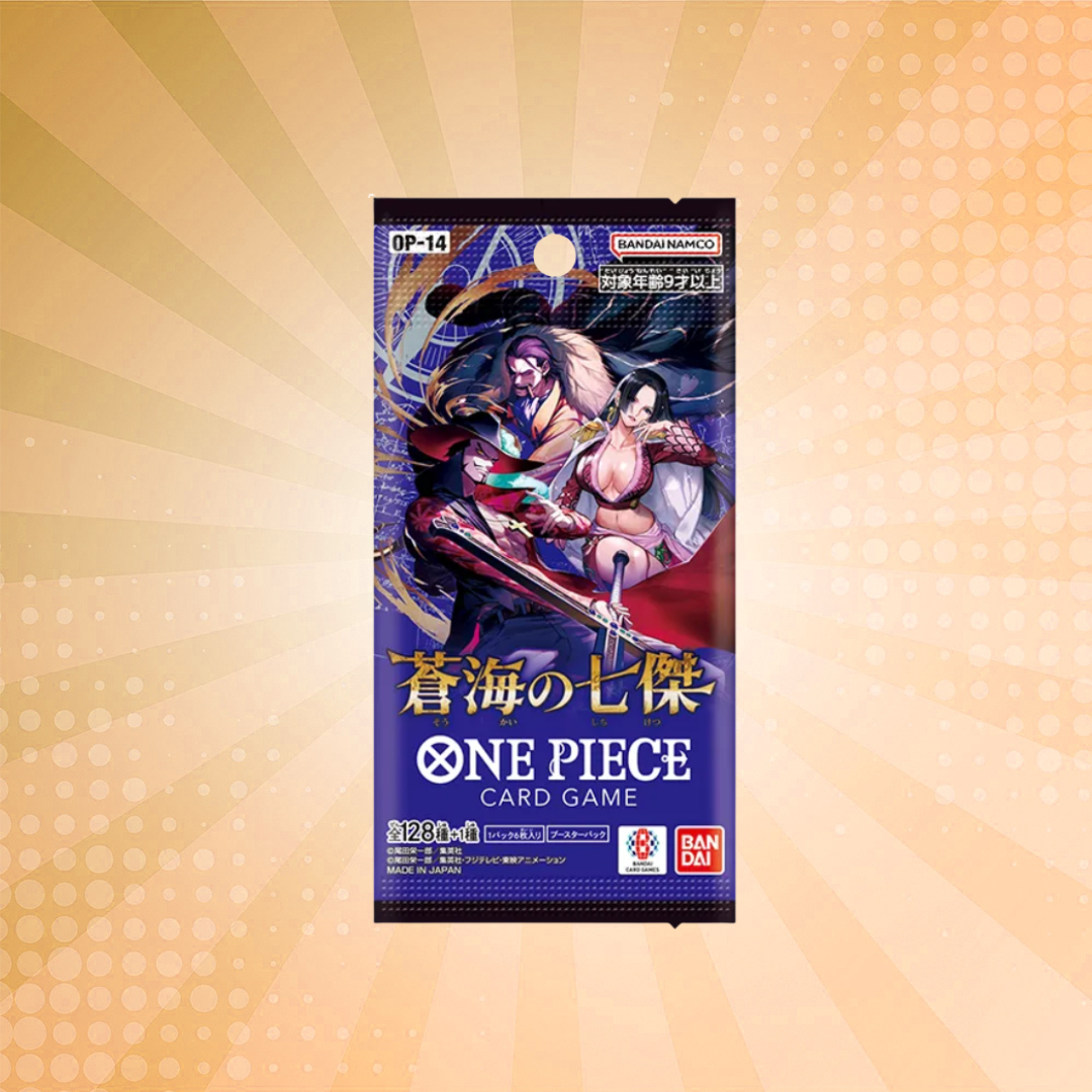 Japanese One Piece: OP-14 The Azure Sea's Seven Booster Pack (6 Cards ...